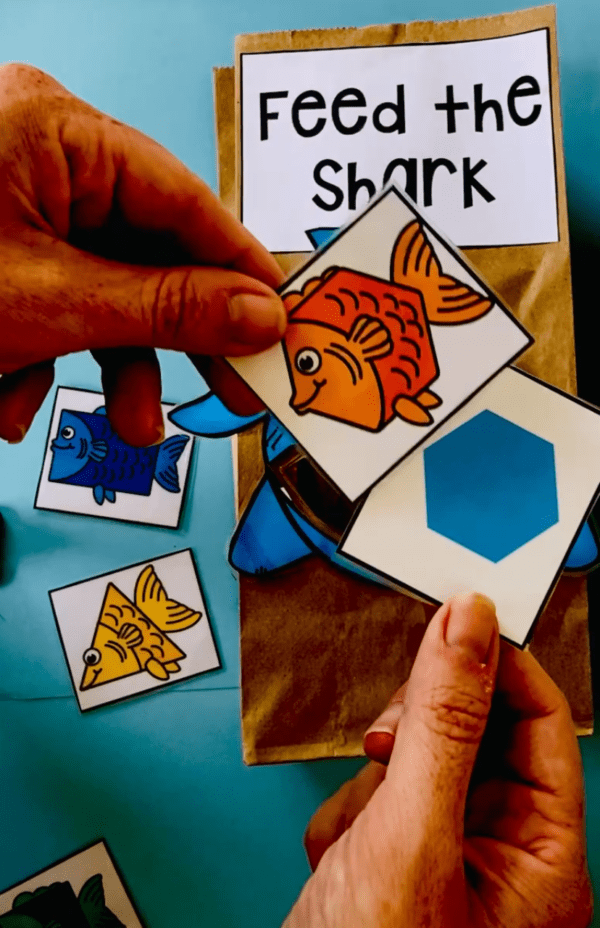Feed The Shark: A Fun Printable Shape Matching Activity! - The Crafty ...