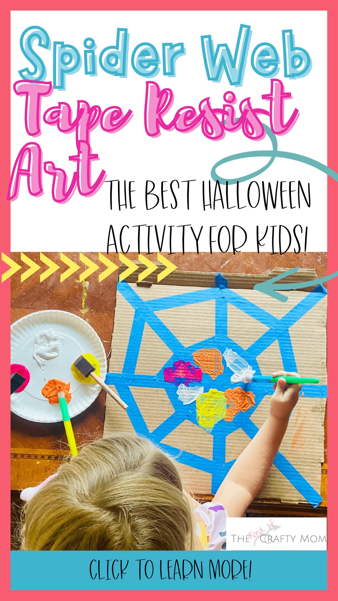 Spider Web Tape Resist Art: An Easy Halloween Activity for Kids - The ...