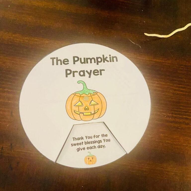 Pumpkin Prayer Printable Activities for Kids: A Fun Christian Halloween ...