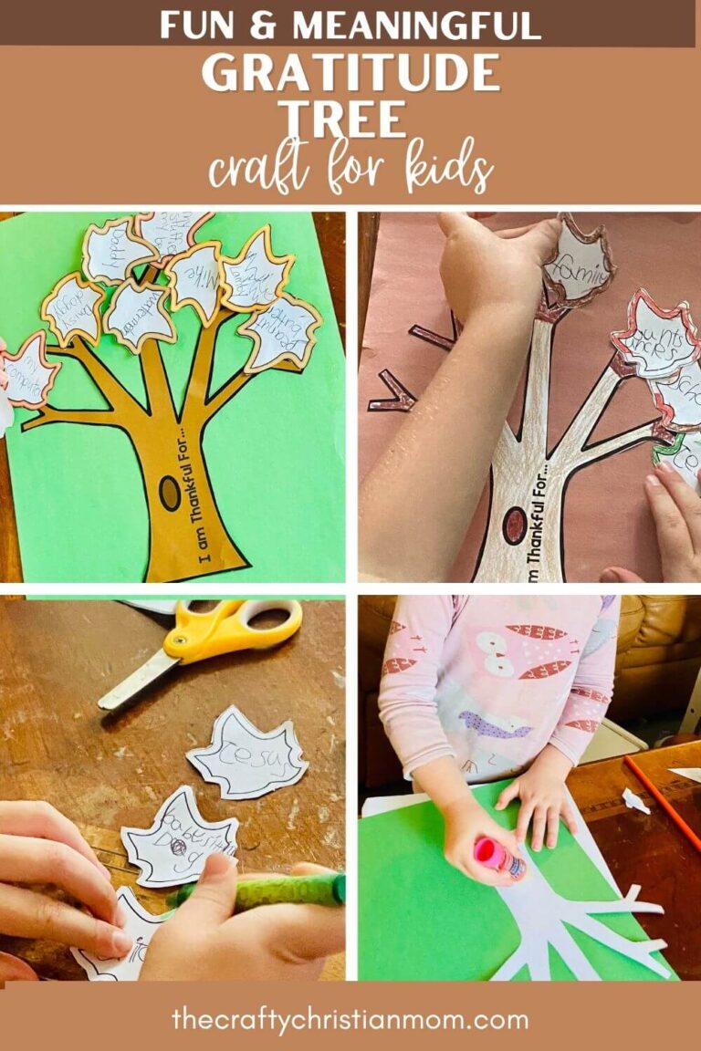 How We Used a Gratitude Tree Craft to Practice Thankfulness with Our Kids - The Crafty Christian Mom